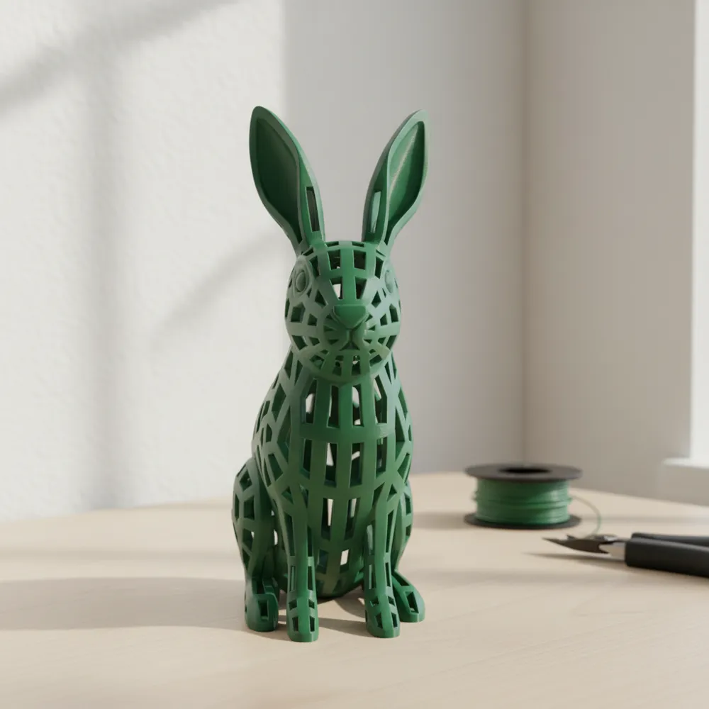 Wireframe Rabbit - Free 3D Print Model - MakerWorld