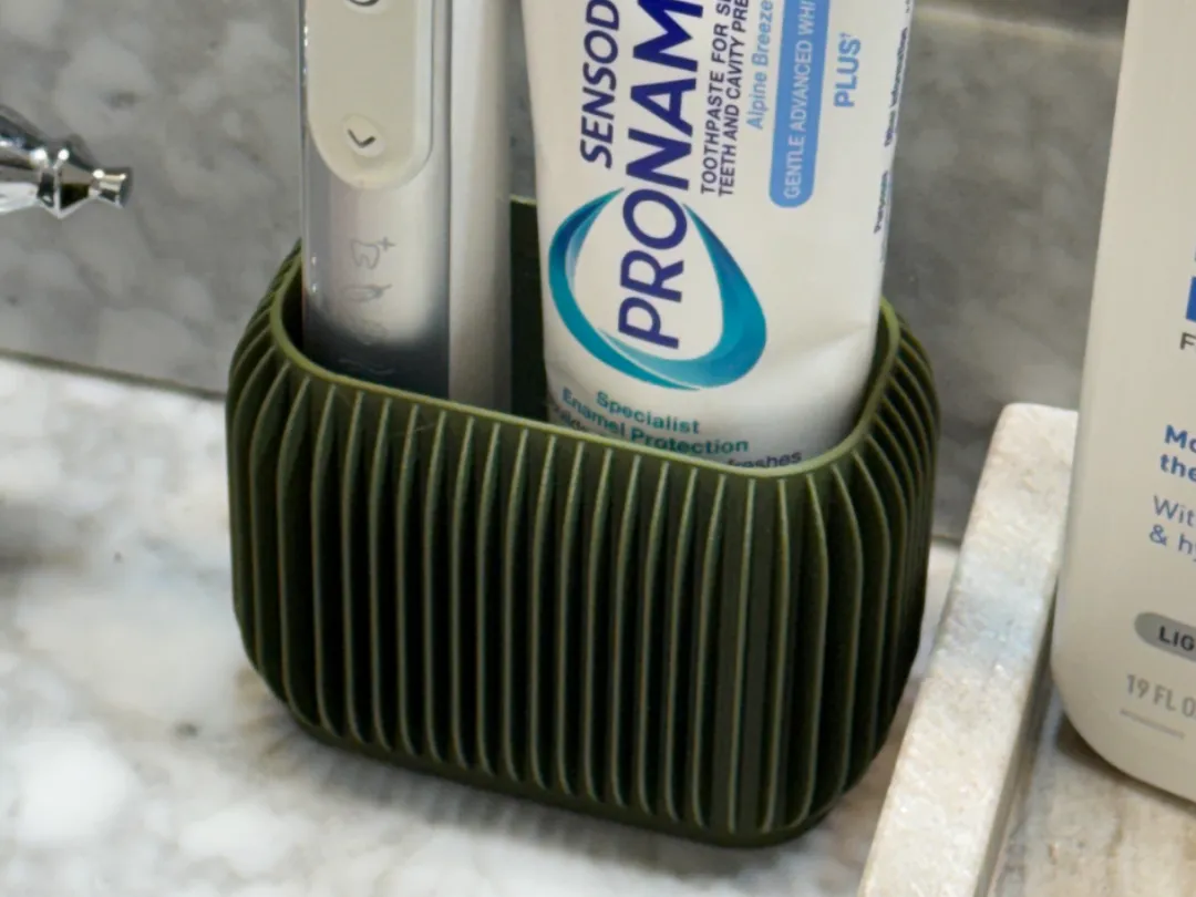 Toothbrush and Toothpaste Holder - Free 3D Print Model - MakerWorld