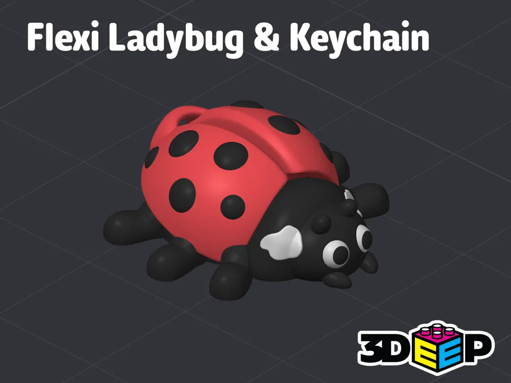 Flexi Ladybug & Keychain - No Supports by 3DeepDesigns MakerWorld: Download Free 3D Models