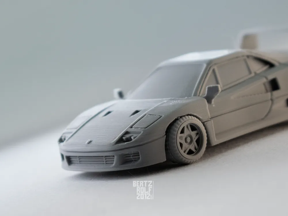 Ferrari F40 & Competizion kit card - Free 3D Print Model - MakerWorld
