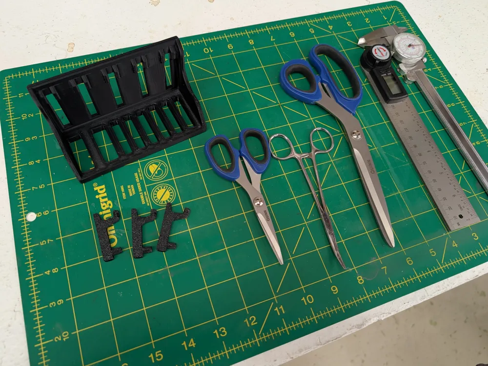 Peg Board Caliper and Scissor Holder - Free 3D Print Model - MakerWorld