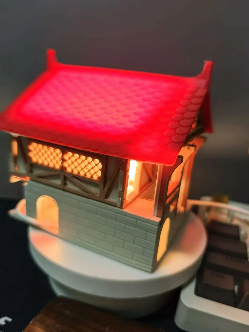 Medieval blacksmith shop （Night Light） - Free 3D Print Model - MakerWorld