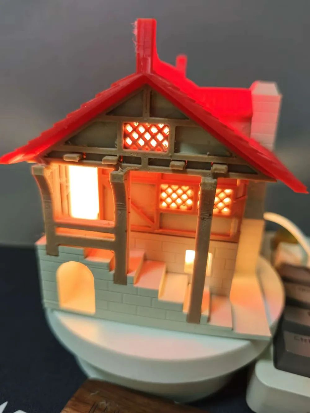 Medieval blacksmith shop （Night Light） - Free 3D Print Model - MakerWorld