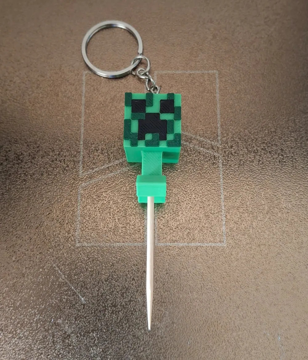 Creeper baby keychain and cupcake topper by rov3r - MakerWorld
