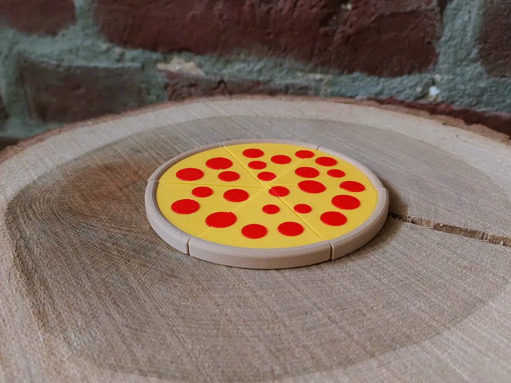 Low Detail Pizza Pepperoni Magnets (6 slices) by DJL 3Designs - MakerWorld