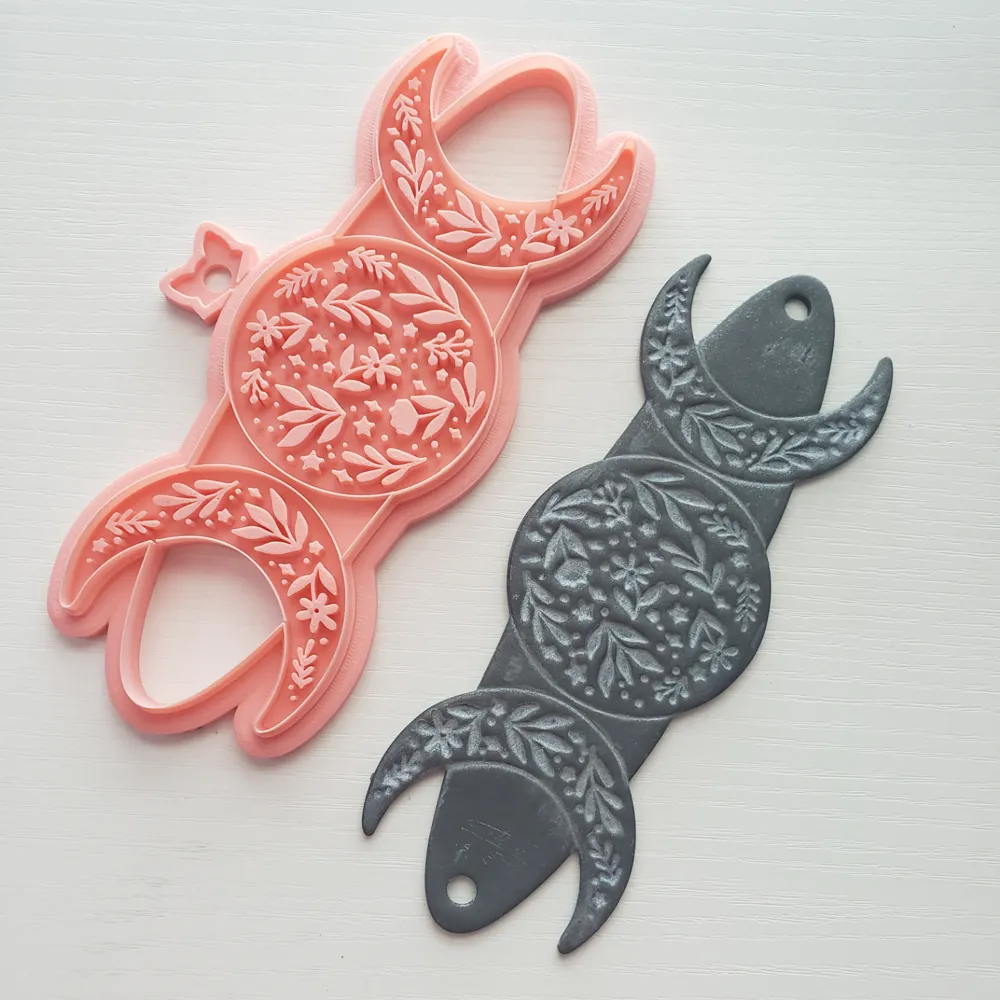 Floral Moons Polymer Clay Headband Cutter - Free 3D Print Model ...