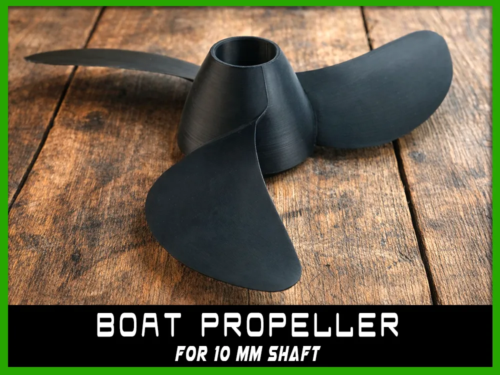 Boat propeller for 10 mm shaft, 250mm diameter – Kostenloses 3D ...