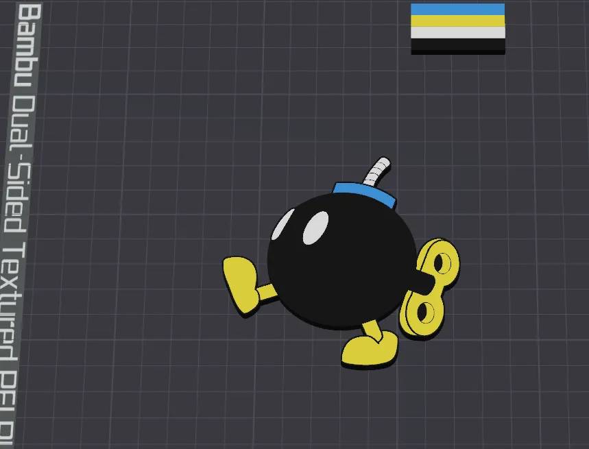 Bob-omb 2D Wallart by Anthony_323 - MakerWorld