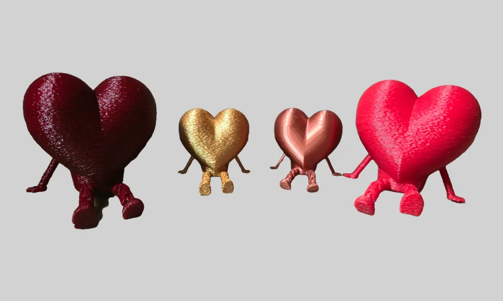 Valentine's Day heart with hands and legs by Ell - MakerWorld