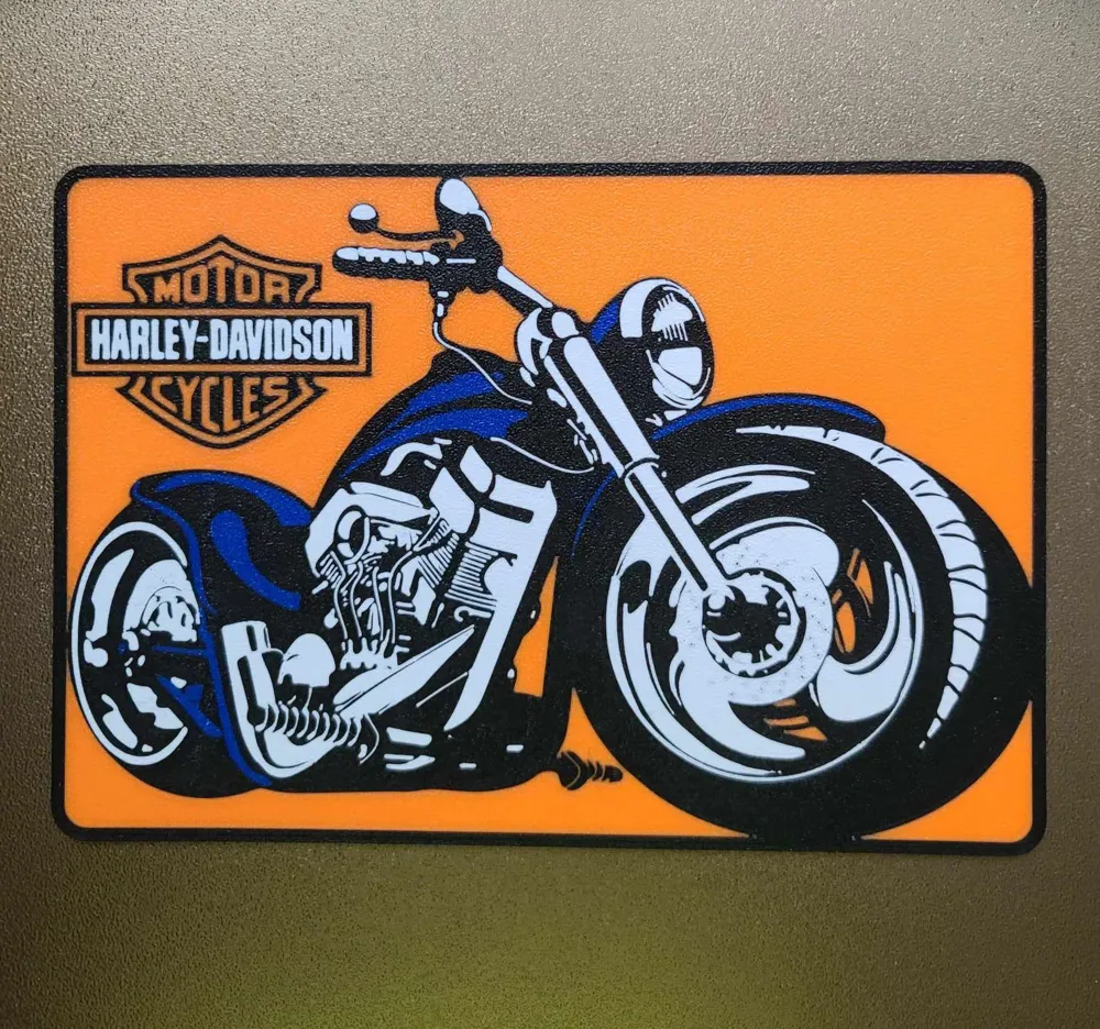 2D Harley Davidson Custom Sign by Wizard7741 - MakerWorld