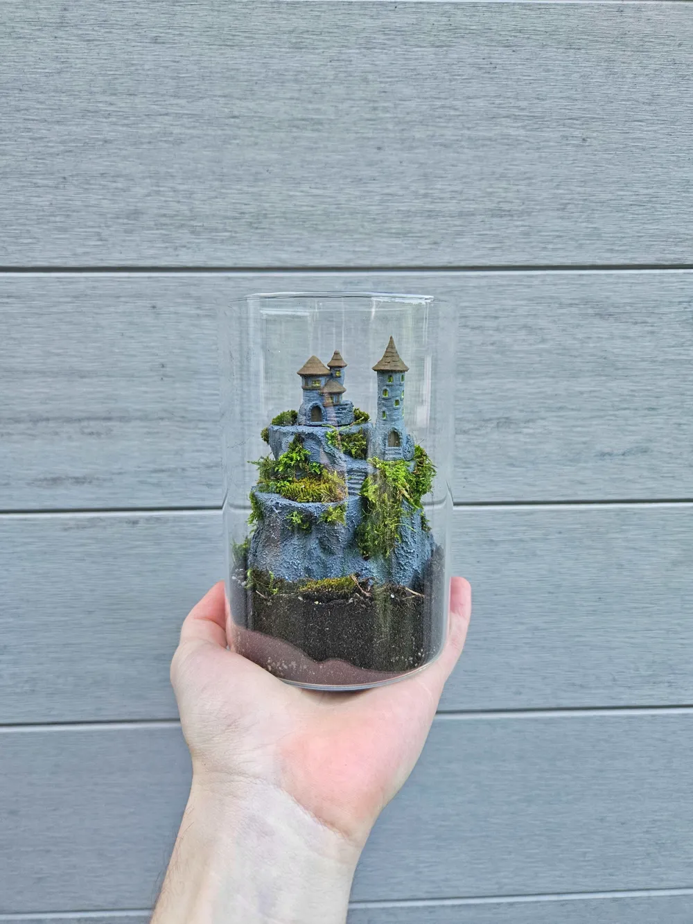 Fantasy Moss Diorama – Mini Glass Terrarium by danshti MakerWorld: Download Free 3D Models