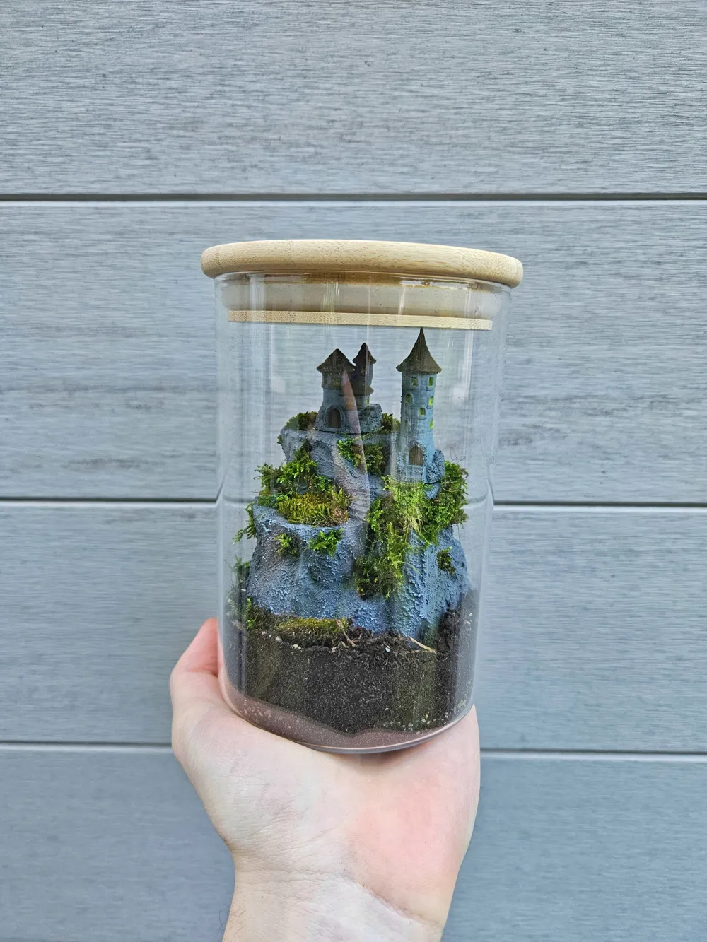 Fantasy Moss Diorama – Mini Glass Terrarium by danshti MakerWorld: Download Free 3D Models
