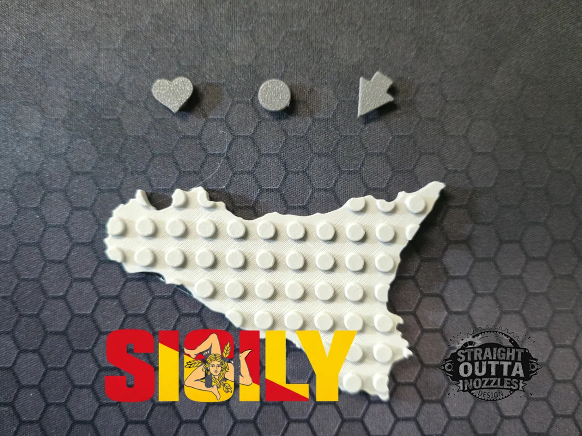 LEGO-inspired map "SICILY" - Free 3D Print Model - MakerWorld