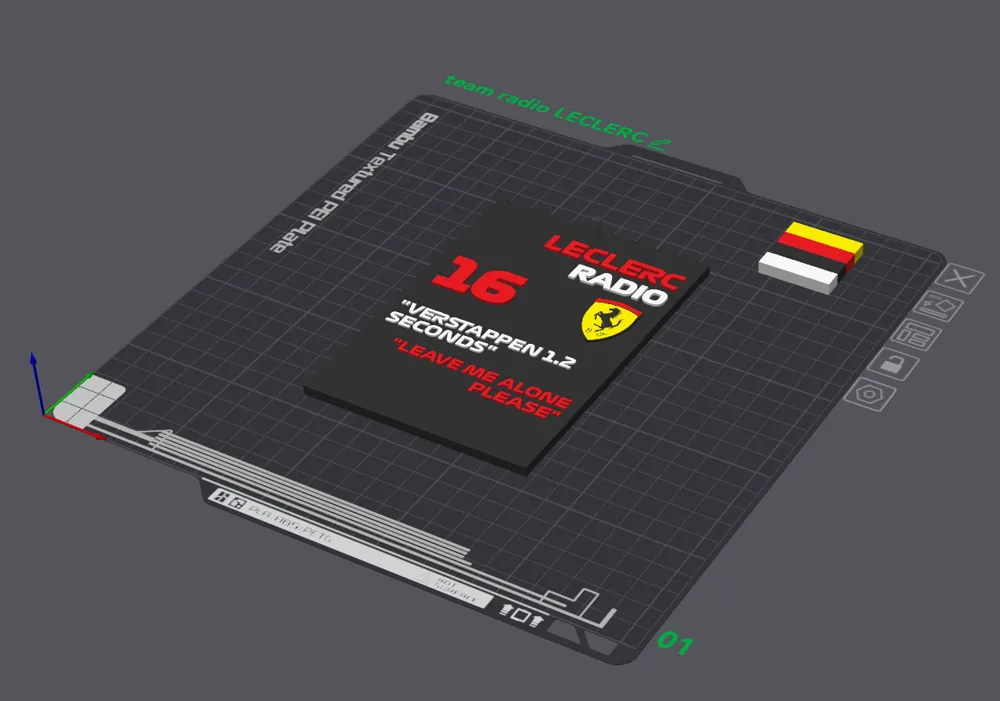 TEAM RADIO LECLERC 01 (2025) - Free 3D Print Model - MakerWorld