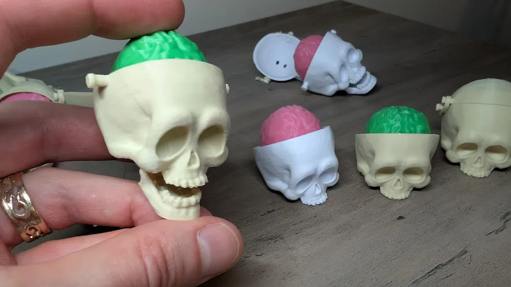Fidget Skull Box V2: Jaw and Brain, Double Click!! - Free 3D Print ...