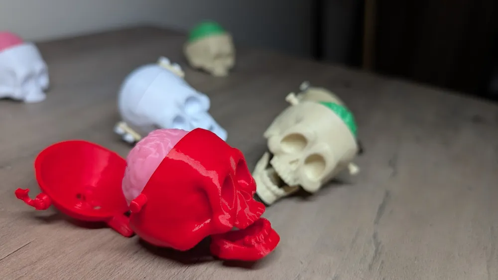 Fidget Skull Box V2: Jaw and Brain, Double Click!! - Free 3D Print ...