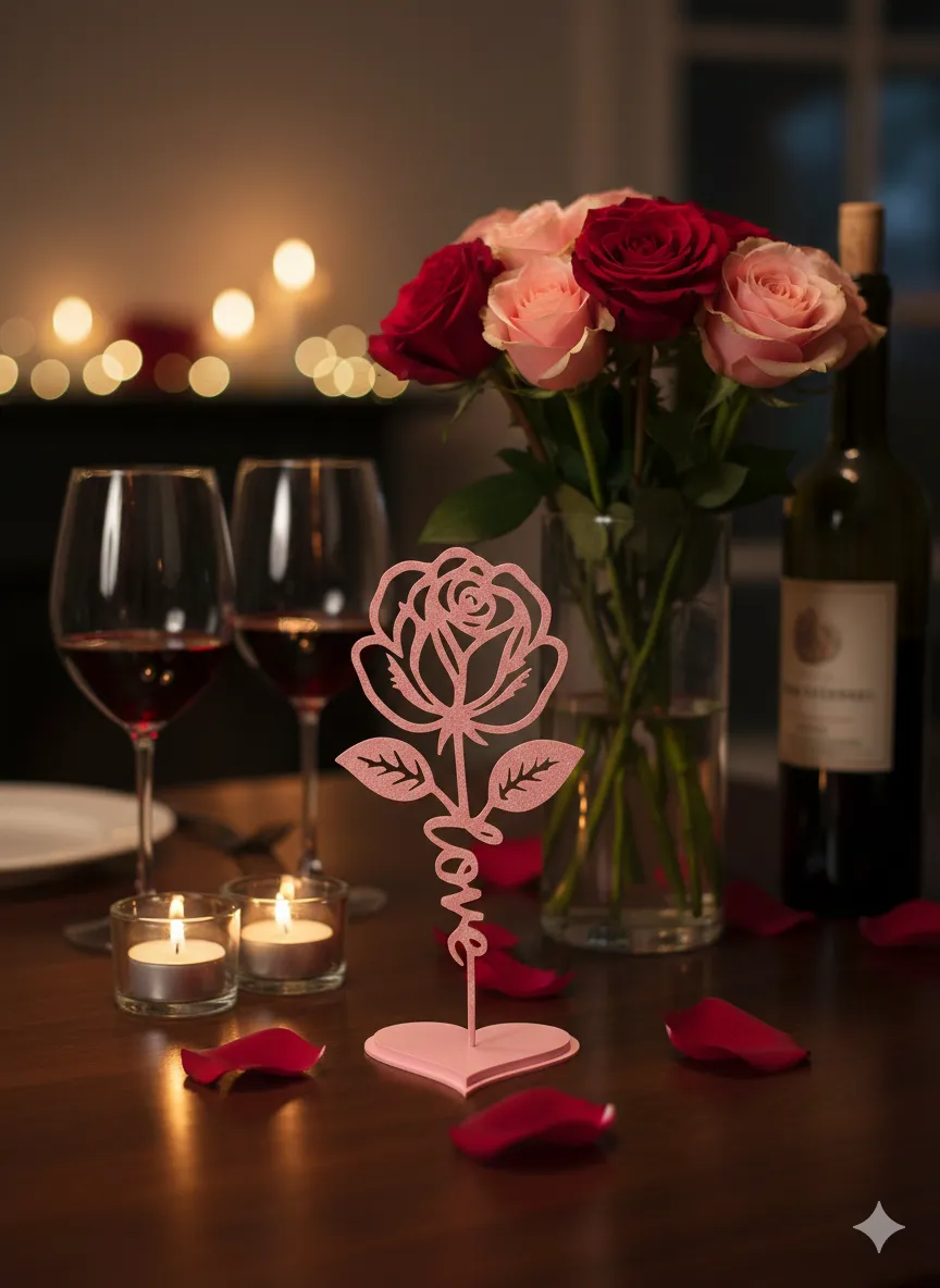 Te amo rosa - Modelo de impresión 3D gratuito - MakerWorld