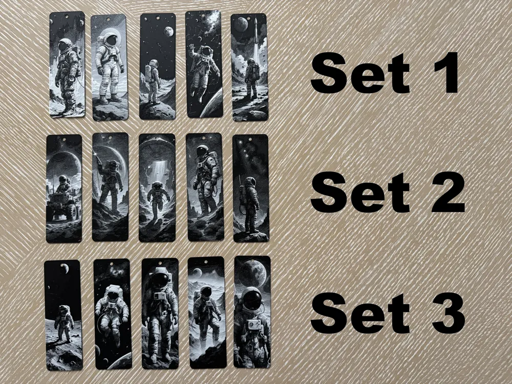 Spaceman Bookmarks Set 1 by Kelzan MakerWorld: Download Free 3D Models