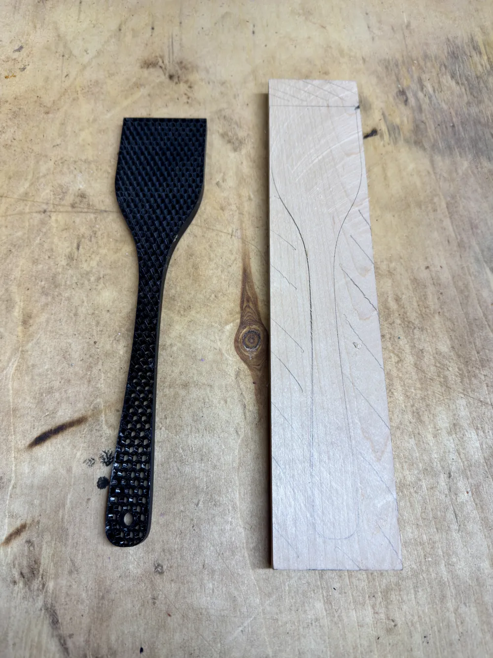 Wooden Spatula Router Template - Free 3D Print Model - MakerWorld