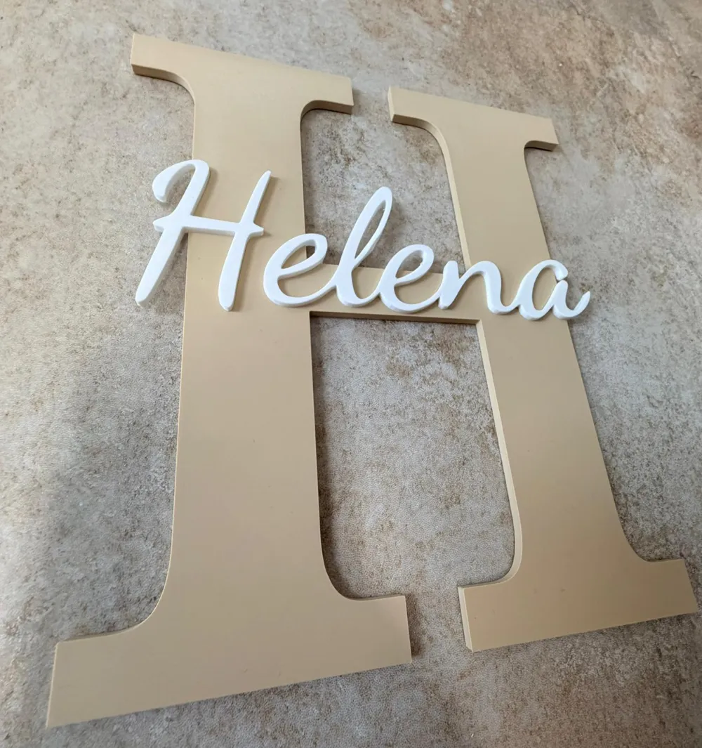 Helena_Nameplate for Baptism, Birth or Birthday - Free 3D Print Model ...
