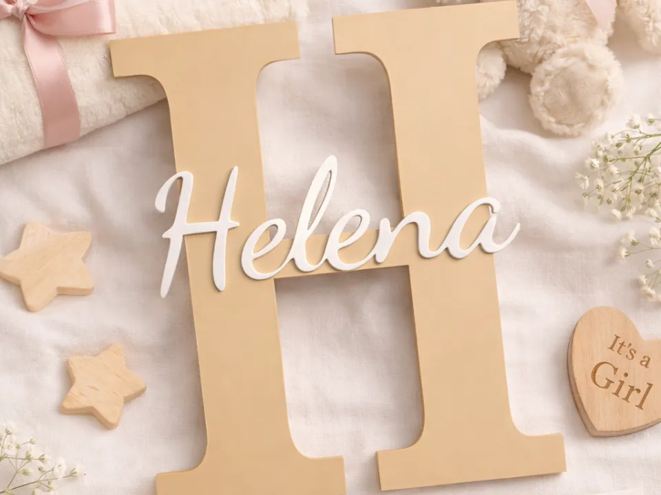 Helena_Nameplate for Baptism, Birth or Birthday - Free 3D Print Model ...