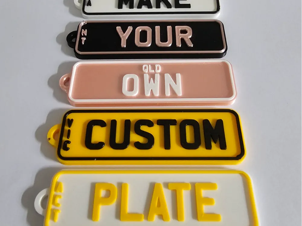 Key Chain Key Tags Number Plate Name - Free 3D Print Model - MakerWorld