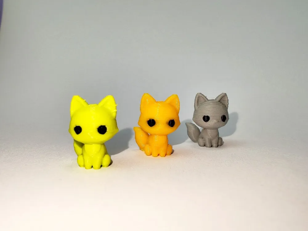 Tiny Fox Chibis – Cute Fast-Print Mini Figurines - Free 3D Print Model ...