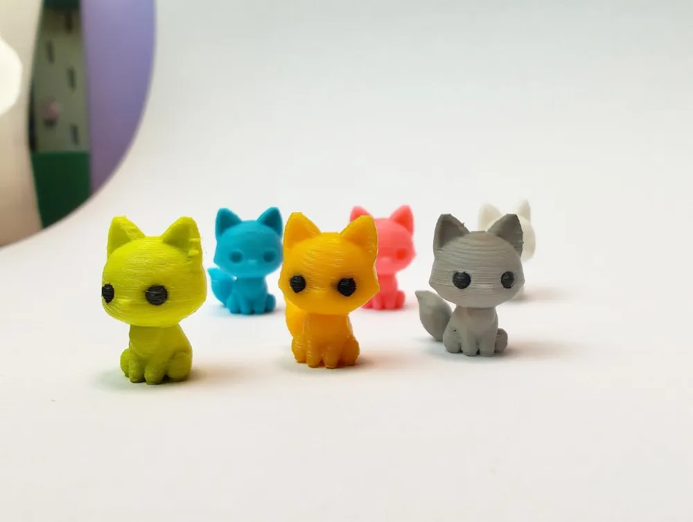 Tiny Fox Chibis – Cute Fast-Print Mini Figurines - Free 3D Print Model ...