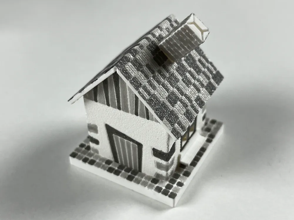 Tiny foldable cartoon house kit card by Printednest MakerWorld ...