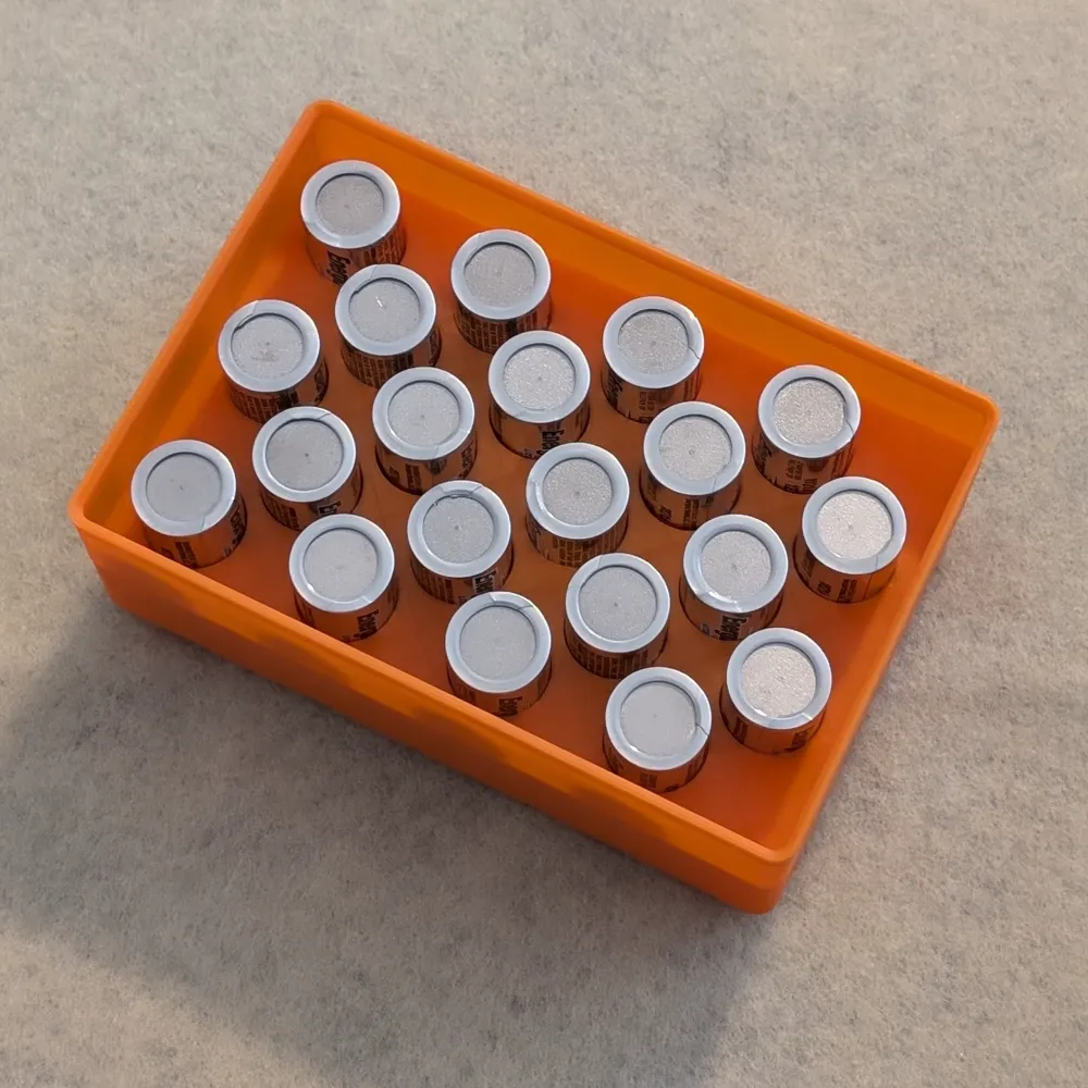 Stackable Gridfinity Battery Bin, CR123, 3x2 by Redwood Craftworks ...