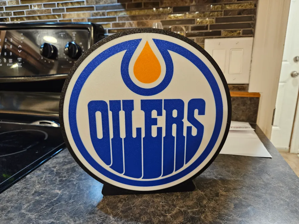 Edmonton Oilers Light Box by Hergie Prints - MakerWorld