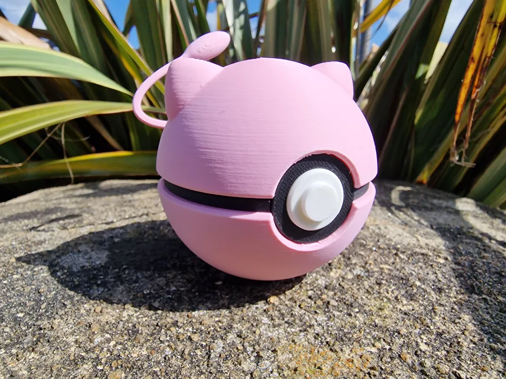Mew Pokeball - Free 3D Print Model - MakerWorld
