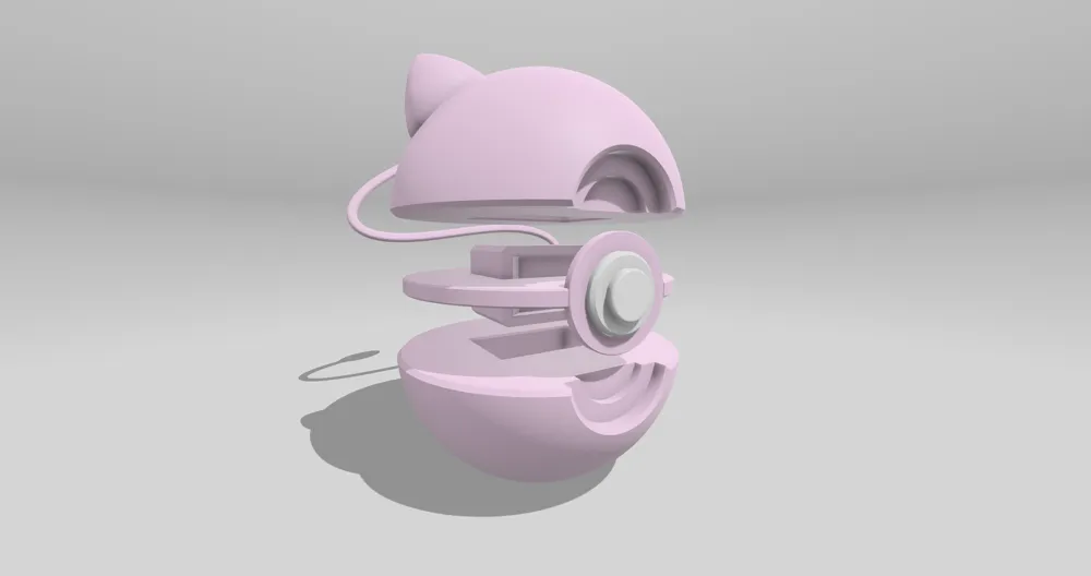 Mew Pokeball - Free 3D Print Model - MakerWorld