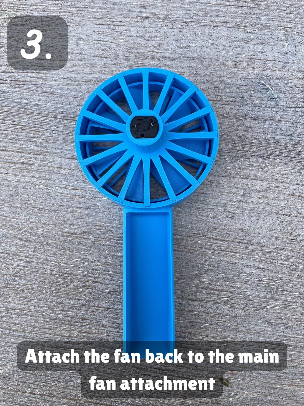 Motorized Handheld Fan - Free 3D Print Model - MakerWorld