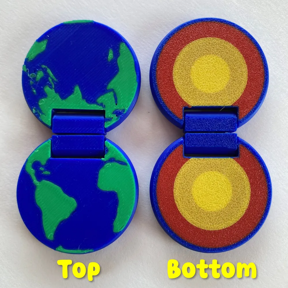 Earth Science Fidget Slider - Flip + Slip (46 min) - Free 3D Print ...