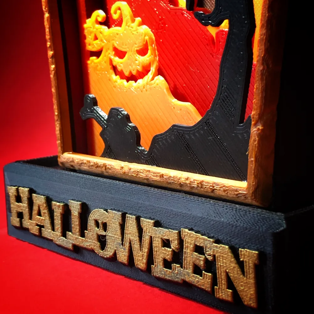 Halloween Depth Silhouette by Grafitomi - MakerWorld
