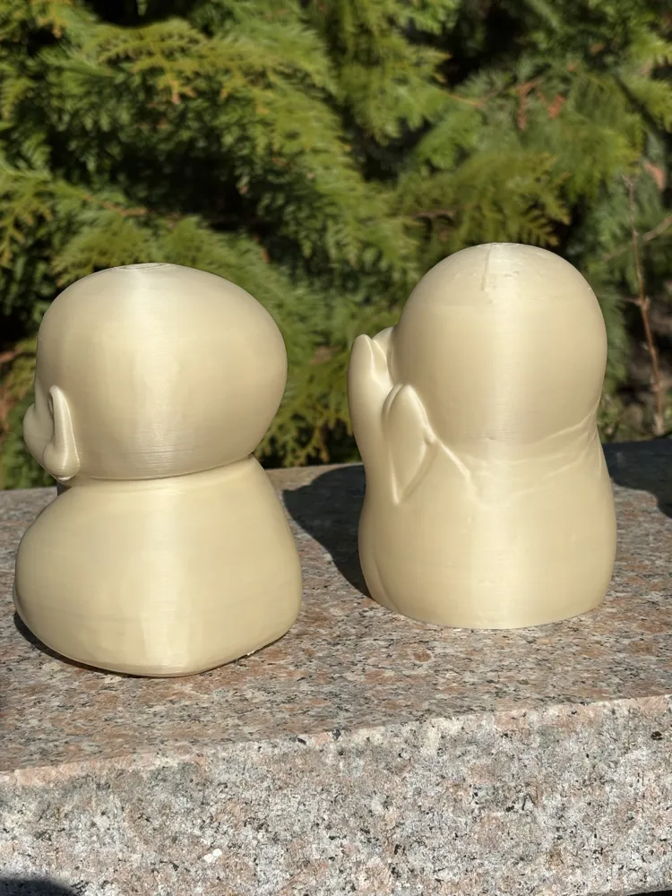 Monk Monks See No Evil Speak No Evil Hear No Evil Statuette - Free 3D ...