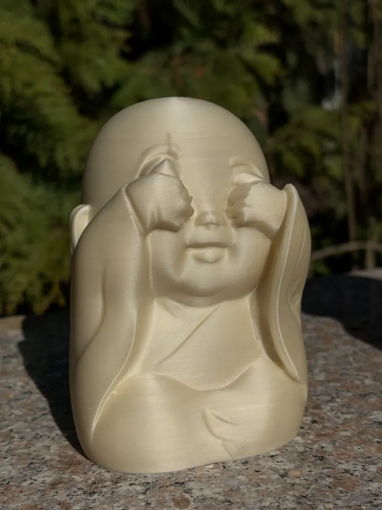 Monk Monks See No Evil Speak No Evil Hear No Evil Statuette - Free 3D ...