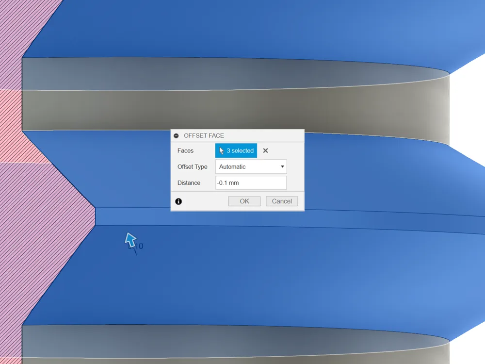 Thread Offset Tests 0, 0.1, 0.2 in Fusion 360 22x3 - Free 3D Print ...