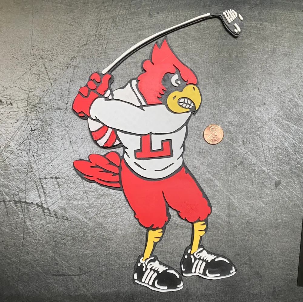 Louisville Cardinals Golf Logo - Free 3D Print Model - MakerWorld