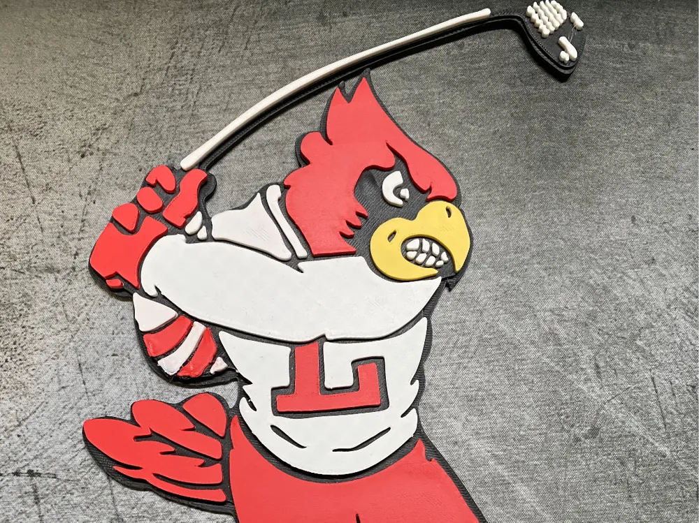 Louisville Cardinals Golf Logo - Free 3D Print Model - MakerWorld