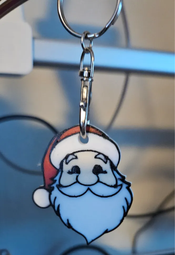 Santa key chain by Simple£D - MakerWorld