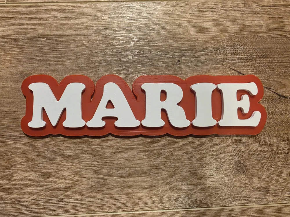 Placa de porta Marie - Modelo gratuito para impressão 3D - MakerWorld
