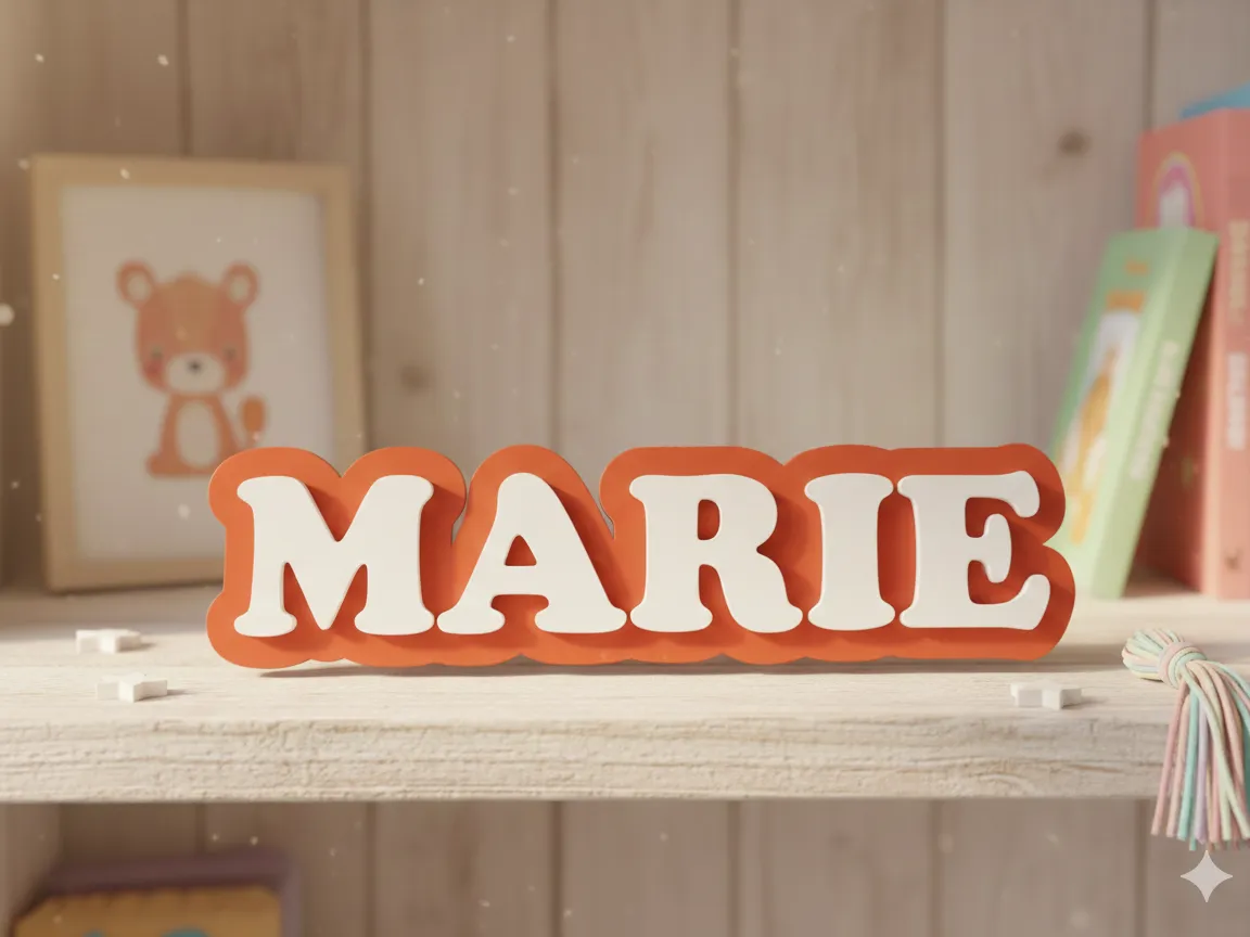 Placa de porta Marie - Modelo gratuito para impressão 3D - MakerWorld