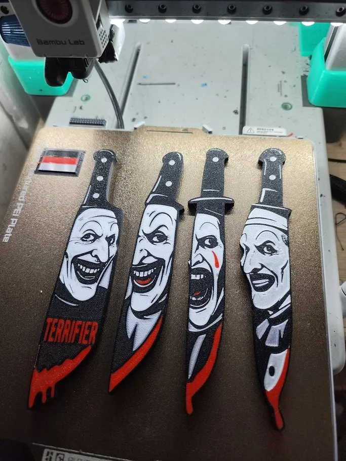 Terrifier Horror Knives Wallart by 3DPrintsForYou MakerWorld: Download ...