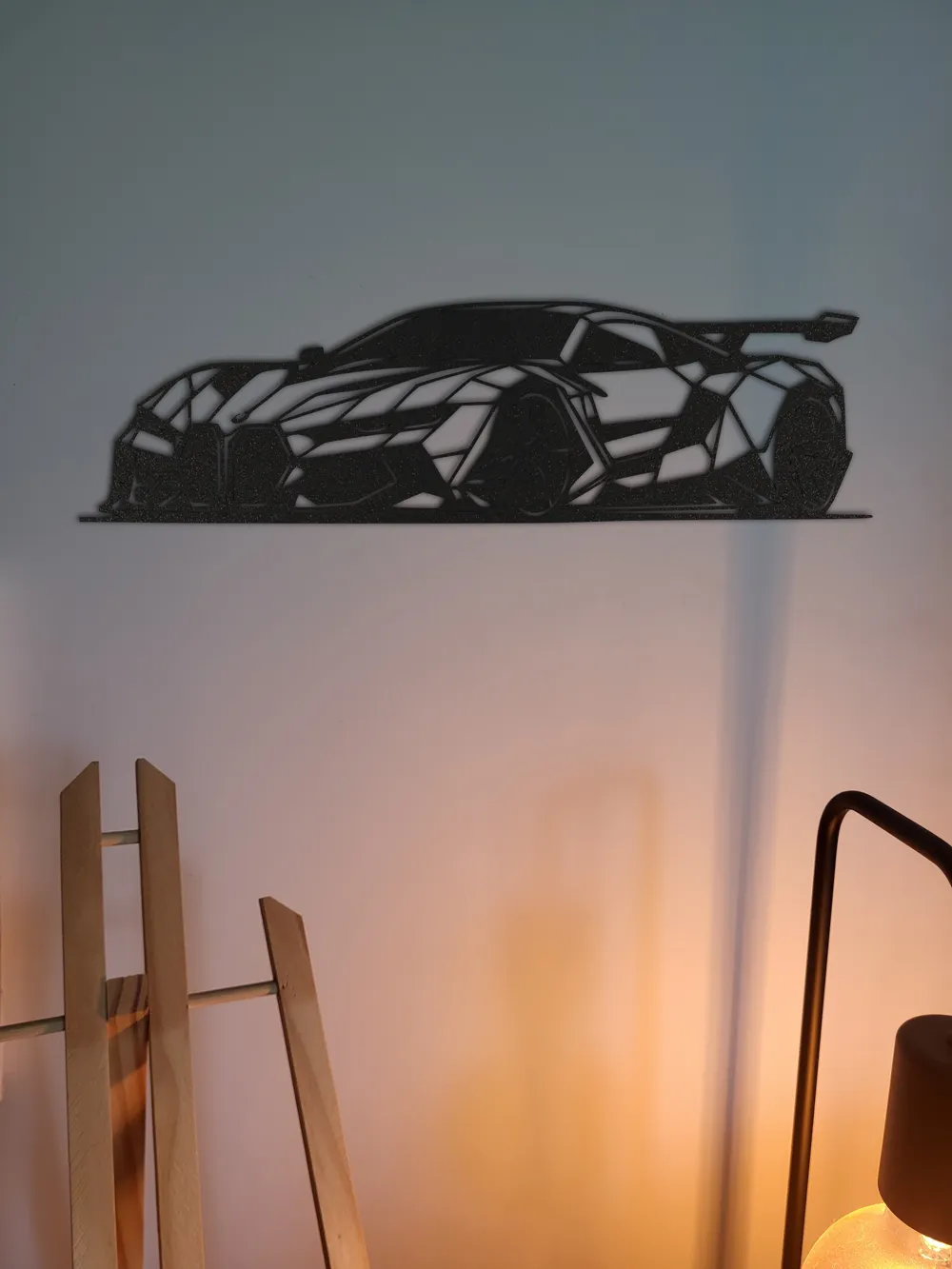 BMW GT LOW POLY - 2D WALL ART #2 - Free 3D Print Model - MakerWorld