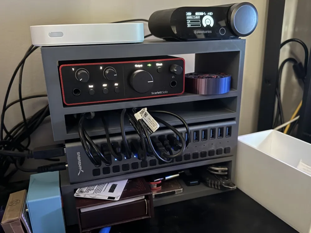 Desk Shelf for USB hub - Free 3D Print Model - MakerWorld