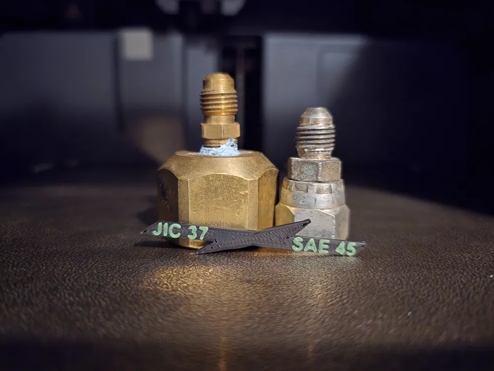 SAE and JIC seat angle gauge - Free 3D Print Model - MakerWorld