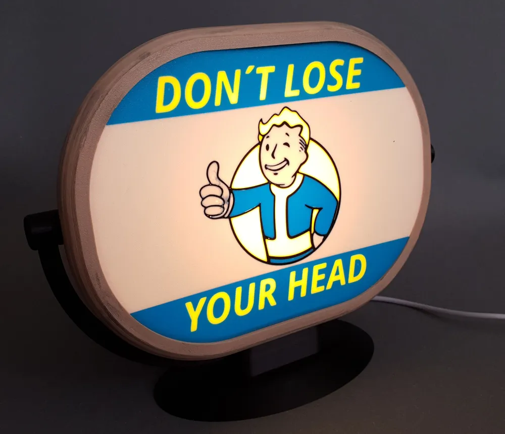 Fallout Lamp TV Vault boy Vault-tec by Maoirae - MakerWorld