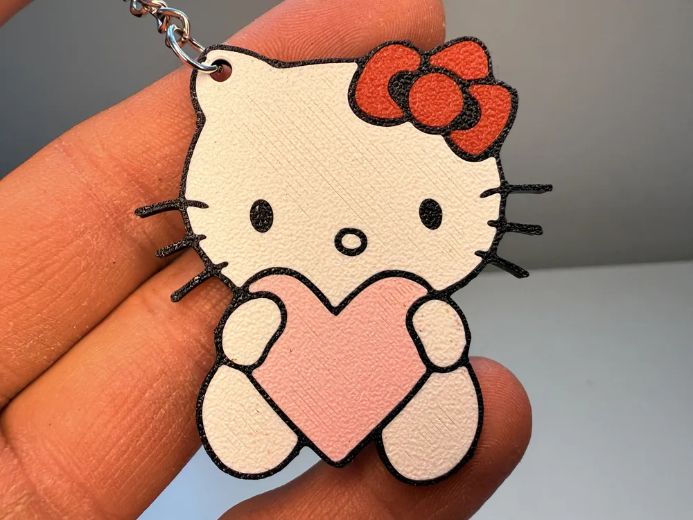 Hello Kitty keychains - Free 3D Print Model - MakerWorld